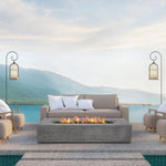 PyroMania Fire Alchemy Rectangle Concrete Fire Pit Table