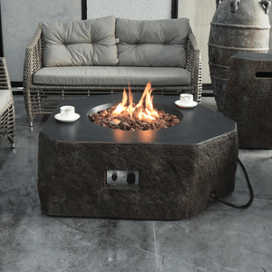 Elementi Columbia Hexagon Concrete Fire Pit Table