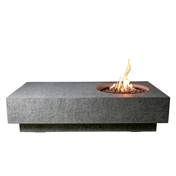 Elementi Metropolis Rectangle Concrete Propane Fire Pit Table