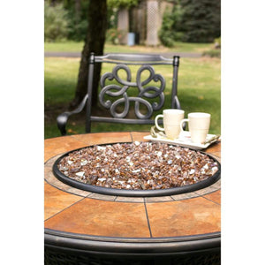 Tretco 43 inch Round Wicker Fire Pit Table